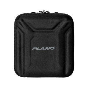 plano stealth pistol case, lightweight gun carrying case for pistols, lockable dual zipper pulls with eva construction and protective foam