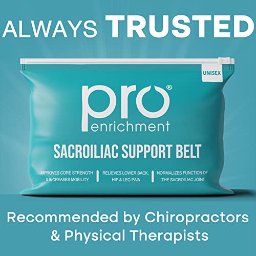 SI Belt - Sacroiliac Belt for Women and Men - SI Joint Hip Belt for Sciatica, Pelvis, Lower Back Pain Relief - Lumbar and Hip Support Brace - Trochanter Belt with Extra Compression Hip Pain Relief