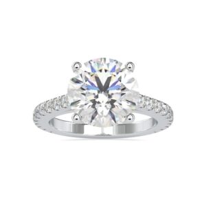 1/2 carat natural diamond and 4 1/2 carat moissanite engagement ring for women in 18k white gold (i-j/g, si1-si2/vs2, cttw) promise ring for her size 8 by vvs gems