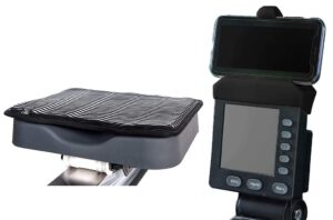 the performance rowing machine combo: rowing machine cushion and phone holder compatible with pm5 monitor from concept 2