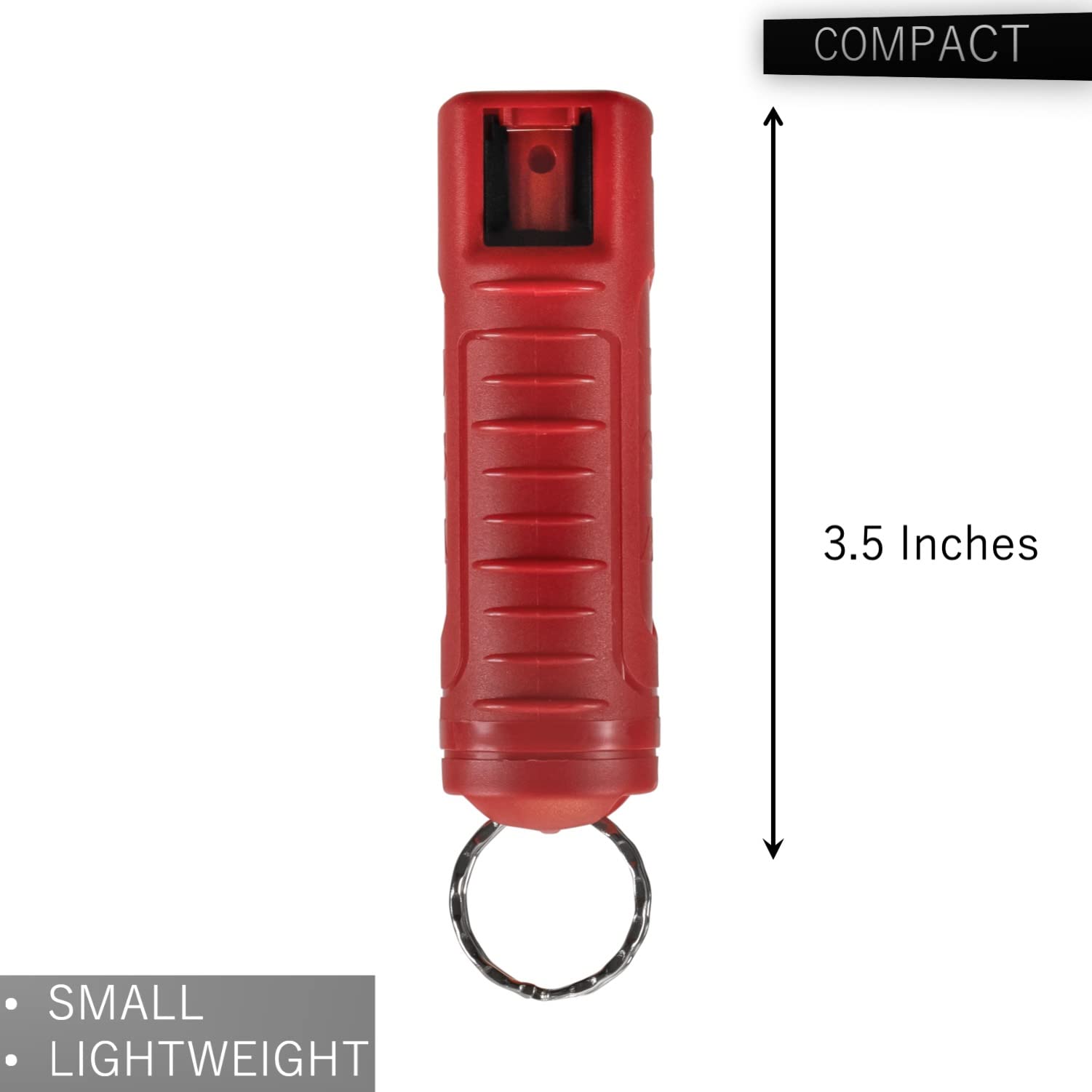 Police Magnum Keychain Pepper Spray Self Defense Belt Clip Holder - Tactical Safety Key Chains for Women & Men - Made in The USA-2 Pack Red INJ