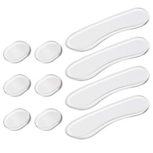 luter 10pcs drum dampener gels, soft clear oval and long drum silencers sound dampening pads tone control for drum head cymbal