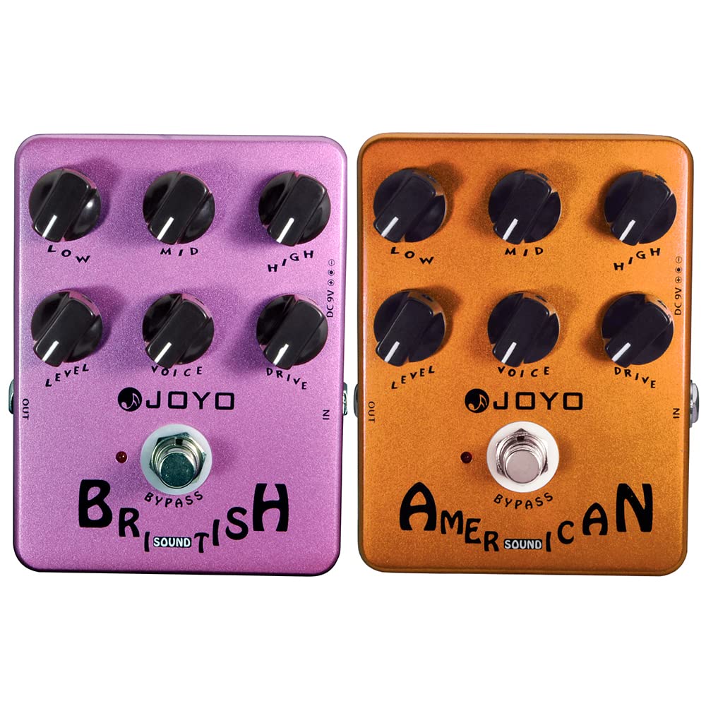 JOYO JF-14 Amplifier Simulator and JF-16 Overdrive Distortion Effect Pedals for Electric Guitar Frequently Combination Budget Bundle Pedals