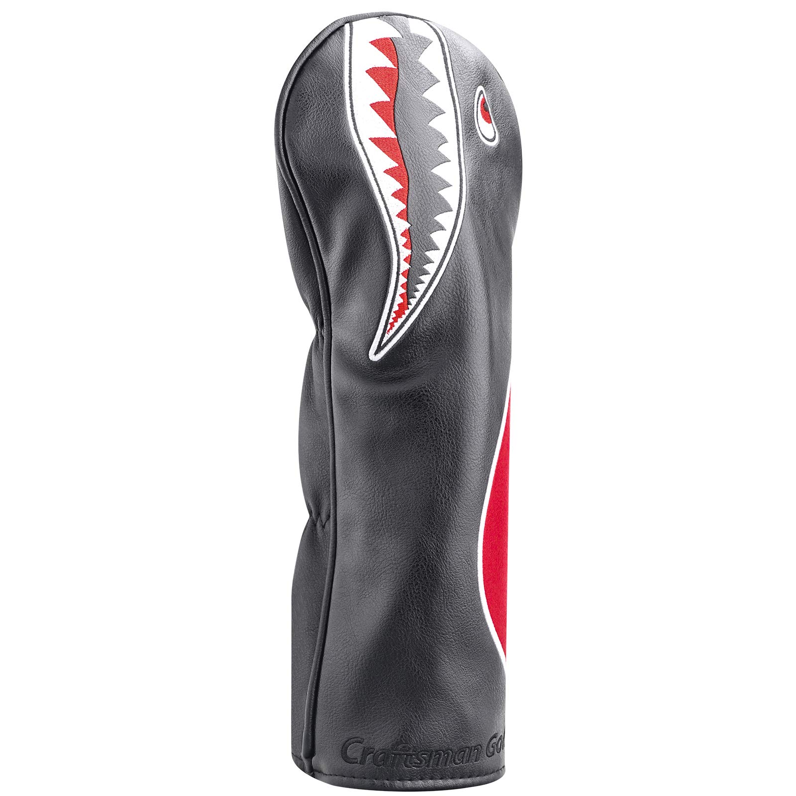 Craftsman Golf Cool Shark Black and Red Driver Head Cover Headcover 460cc for Taylormade Big Bertha