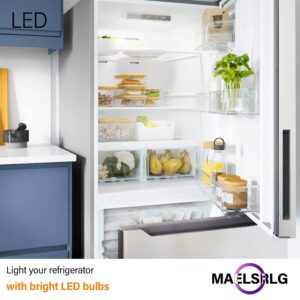 LED Appliance Bulb, 40W Equivalent, Range Hood Light Bulbs, Daylight White 5000K, 5W 500 Lumens, Non-Dimmable, E26 Base, Refrigerator Light Bulb, A15 Frosted, Pack of 2, Freezer Fridge Light Bulb