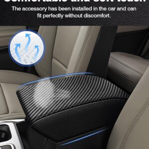 Autorder Center Console Cover for Ford Explorer 2020 2021 2022 2023 2024 Accessories Armrest Cover Carbon Fiber Anti-Scratch Middle Console Pad Leather Armrest Protector