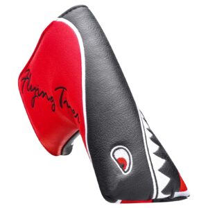 Craftsman Golf Shark Black and Red Blade Putter Cover Headcover Magnetic Closure (Blade Putter Cover)