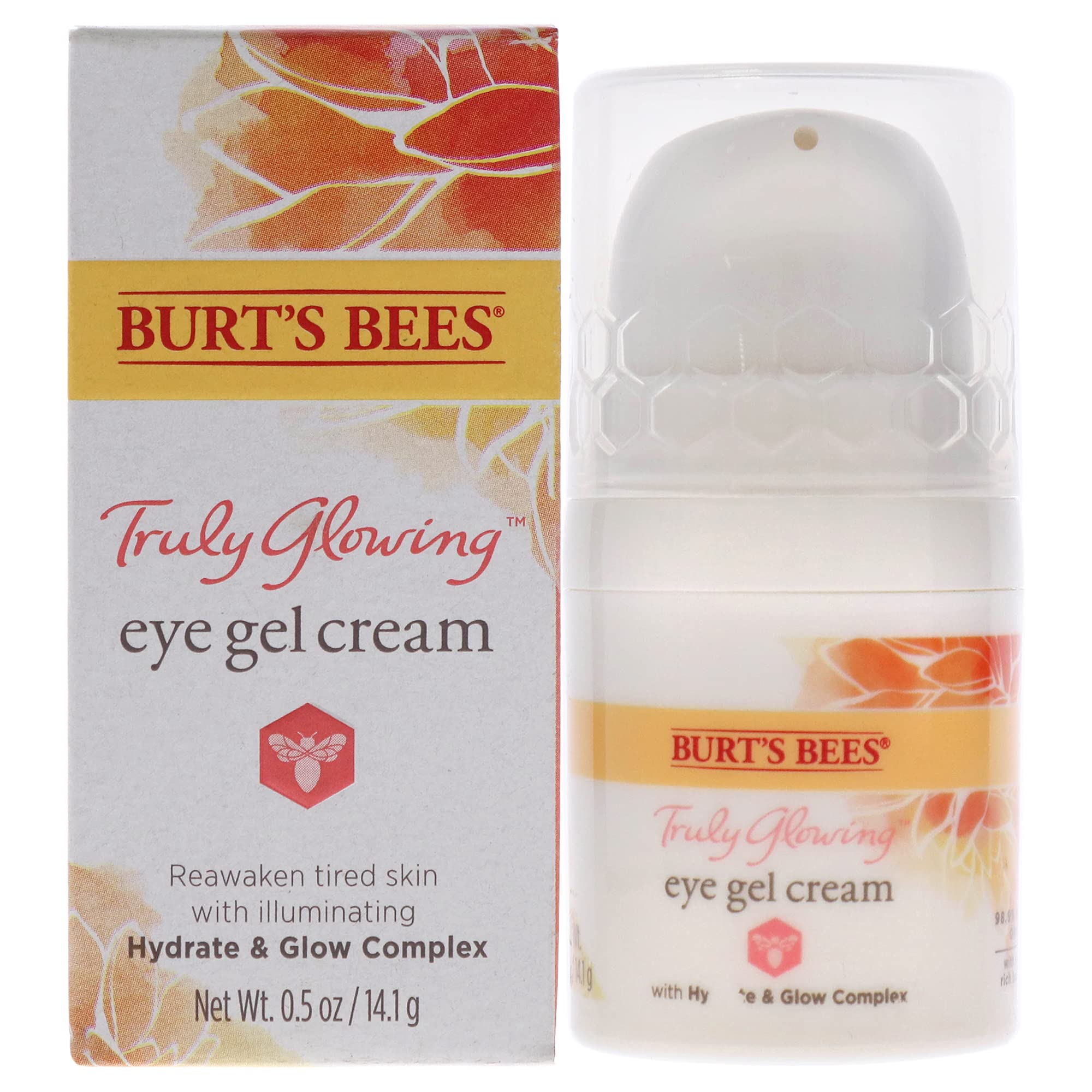 Burt's Bees Truly Glowing Eye Gel Cream Unisex 0.5 oz, White