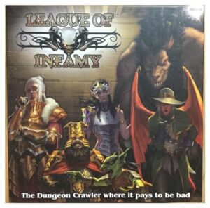 mantic league of infamy master of shadows ks pledge - occasionally cooperative dungeon crawler boardgame