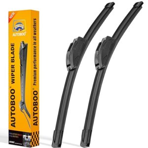 autoboo 26"+ 16" windshield wiper blades premium all-seasons oem quality wipers with durable stable and quiet, pack of 2 (pair for front windshield)