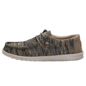 hey dude men's wally sox woodland camo size 9 | men’s shoes | men's lace up loafers | comfortable & light-weight