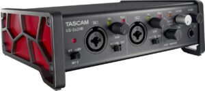 tascam us-2x2hr 2 mic 2in/2out high resolution versatile usb audio interface for recording, streaming, podcasting, songwriting