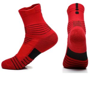 Yoknatt Elite Basketball Socks Calf High Cushion Thick Performance Running Cycling Football Compression Socks Ankle Athletic Crew Socks for Men Women Boys Youth Girls Teens