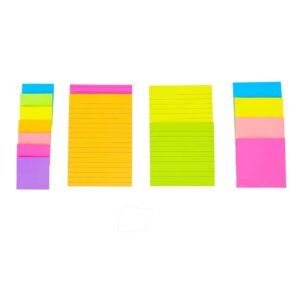 vanpad (15 pack) super sticky notes, bright colors self-stick pads, easy to post for home, office, notebook