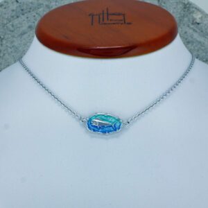 Guy Harvey Jewelry Dolphinfish, Mahi - Ladie's Necklace with Enamel Crafted in Sterling Silver