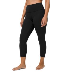 lululemon athletica lululemon wunder under high rise tight 25 7/8 yoga pants (black luxtreme,8)