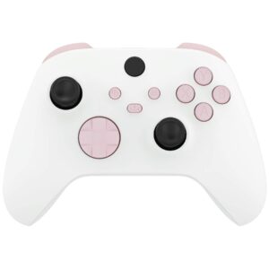 extremerate replacement buttons for xbox series x & s controller, cherry blossoms pink custom repair kit bumpers trigers dpad abxy start back sync share keys parts for xbox core wireless controller