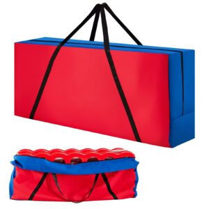 costway giant 4 in a row carrying bag, storage bag for jumbo 4-to-score giant game set (game set not included), carrying bag for giant 4 in a row connect game with ergonomic handle & durable zipper