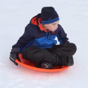 Flexible Flyer 3-Pack Snow Saucer Sleds. Round SNO Slider Discs, Blue, Orange, Green, 26"