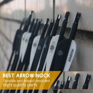 E-ROCK Carbon Archery Arrows, 30 inch 7.8mm Spine 500 with Removable Tips, Hunting and Target Practice Arrows for Compound Bow and Recurve Bow,12 Pcs