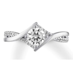 volviros engagement ring 1.0 ct moissanite engagement rings for women platinum plated silver size 4.5