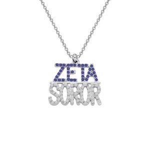 cenwa sorority zeta soror necklace 1920 greek sorority jewelry gift (zeta soror n)