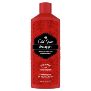 old spice swagger 2in1 shampoo & conditioner for men, 13.5 fl oz, 5.449 fl oz