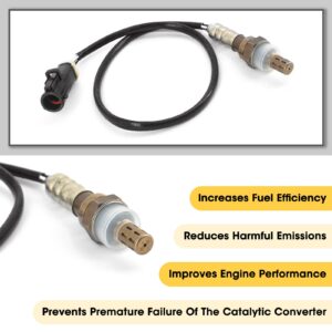 Oxygen Sensor with Socket O2 Sensor Upstream Downstream 2PCS Fit for F150 F250 F350 E150 E250 E350 Ranger Expedition Explorer Escape Tribute Lincoln Mercury Nissan Replace# 15717, 15716, 15664