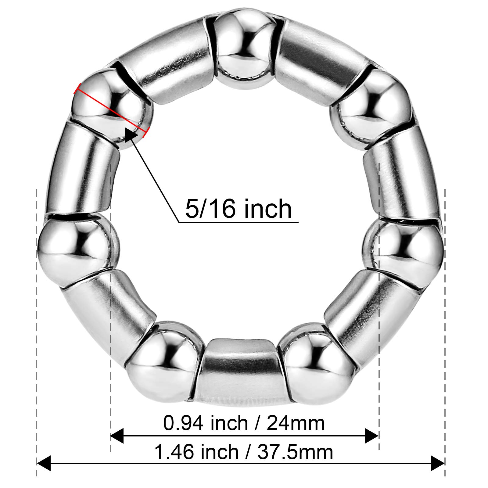 Jaceyon Bike-Ball-Bearing, Bicycle-Crank-Bearings, 5/16" x 7-Balls-Bike-Crank -Bearing, 4 Pcs Replacement MTB Part for Bike Crank or Bottom Bracket