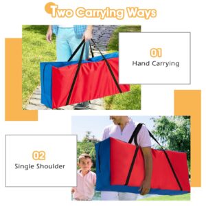 COSTWAY Giant 4 in A Row Carrying Bag, Storage Bag for Jumbo 4-to-Score Giant Game Set (Game Set Not Included), Carrying Bag for Giant 4 in a Row Connect Game with Ergonomic Handle & Durable Zipper