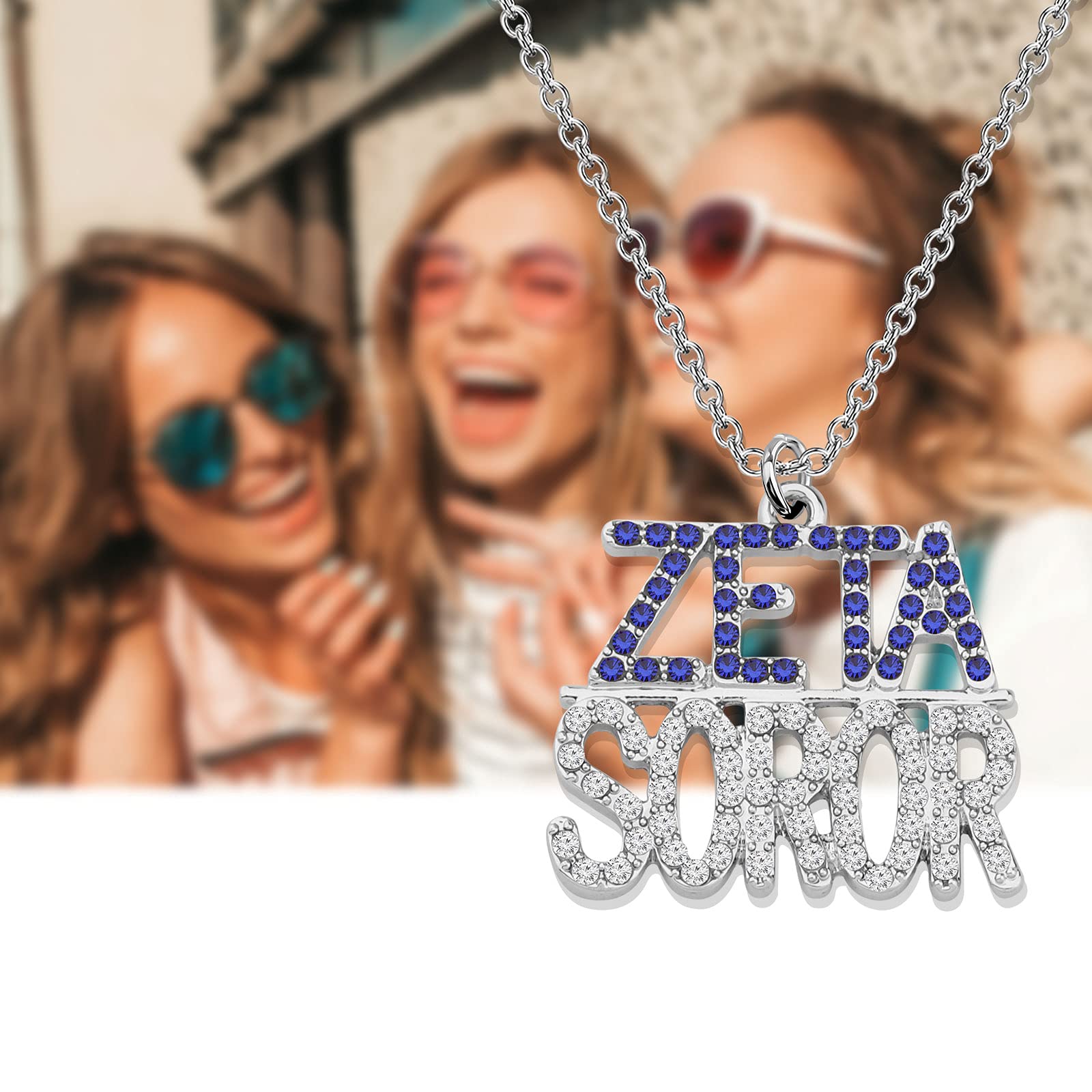 CENWA Sorority Zeta Soror Necklace 1920 Greek Sorority Jewelry Gift (Zeta Soror N)