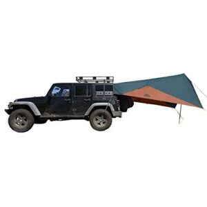 kelty waypoint tarp, reflecting pond/gingerbread, semi-universal vehicle mounting system, enhanced protection from the elements, single-pole design, shark-mouth carry bag for easy transport, & more