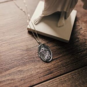 Silver LDS Christus Statue Pendant Necklace Inspirational Statue of Jesus Christ Necklace