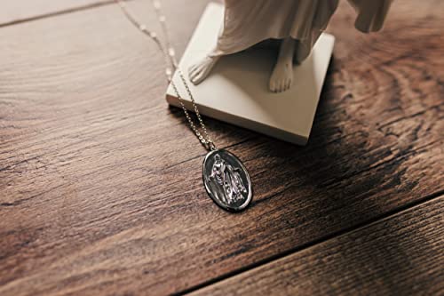 Silver LDS Christus Statue Pendant Necklace Inspirational Statue of Jesus Christ Necklace