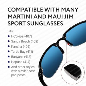 IMPRESA [2 Pairs] Nose Pads For Maui Jim Sport and Martini Sport Sunglasses - Replacement Nose Piece - Easy Slip On Nose Pads - Silicone Sunglass Nose Pads Parts