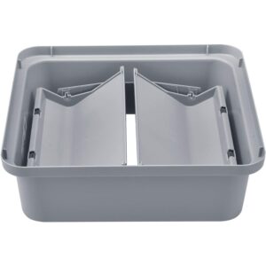 Global Industrial Plastic Swing Lid for Square Trash Container, 35 & 55 Gallon, Gray