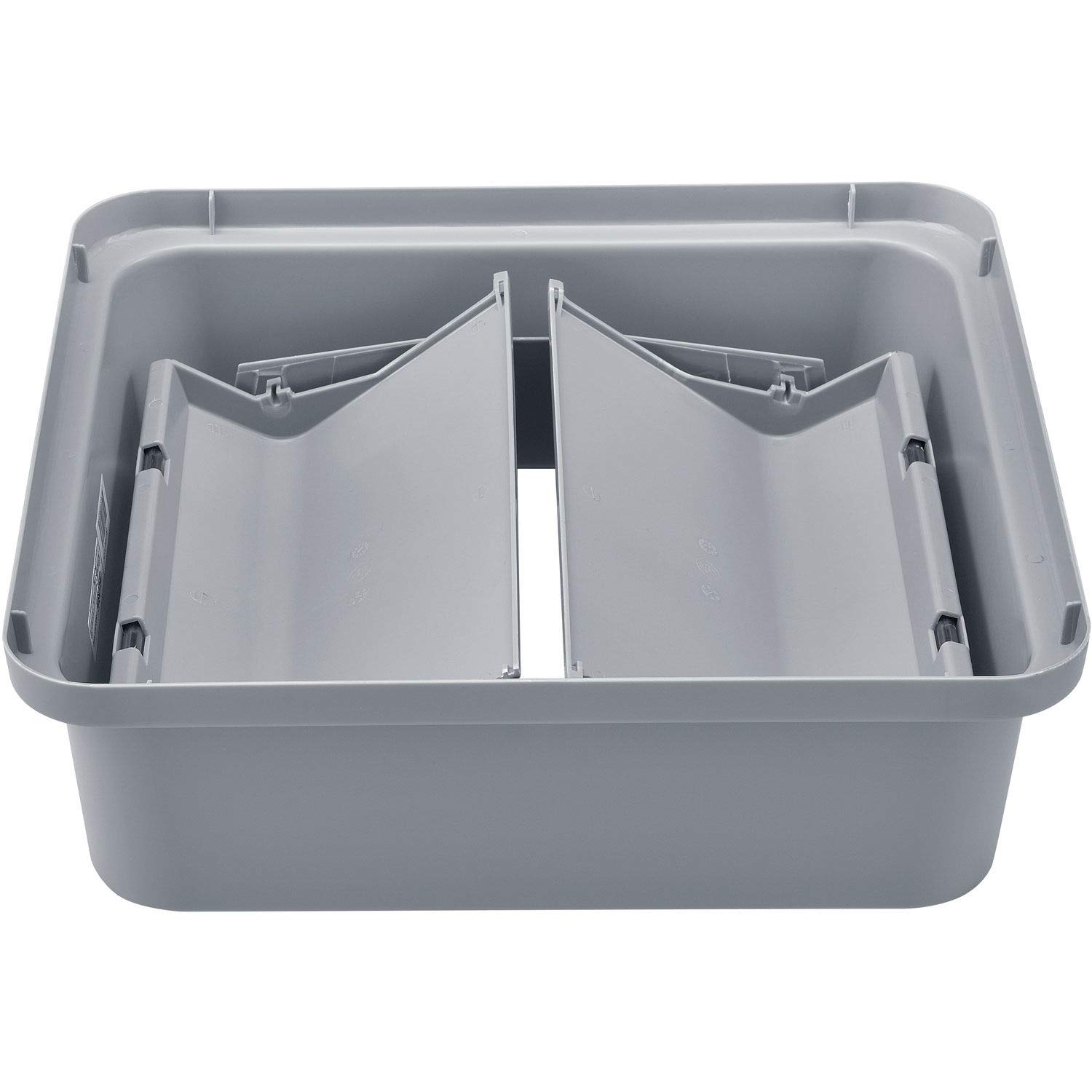 Global Industrial Plastic Swing Lid for Square Trash Container, 35 & 55 Gallon, Gray