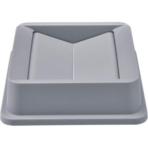 Global Industrial Plastic Swing Lid for Square Trash Container, 35 & 55 Gallon, Gray