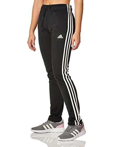 adidas Women's Warm-Up Tricot Regular 3-Stripes Track Pants, Black, Medium