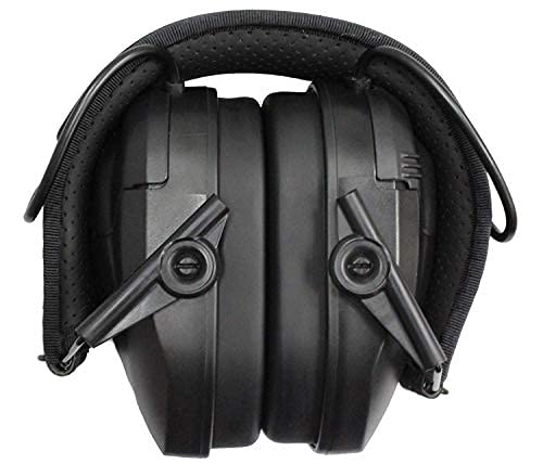 Walker's Razor Slim Patriot Series Electronic Muff Hearing Protection for Shooters and Noise Reduction Earmuffs with 23 dB NRR, Black Patriot, 2 Pack