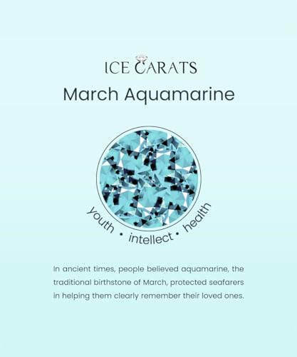 IceCarats 925 Sterling Silver Blue Aquamarine Diamond Ring Gemstone Band March Birthstone Jewelry Size 7.00