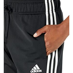 adidas Women's Warm-Up Tricot Regular 3-Stripes Track Pants, Black, Medium