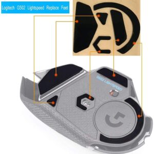 Quartet trade Mouse Skatez/Mouse Feet for Logitech G502 Lightspeed Wireless Gaming Mouse（ 2 in 1 Mouse Feet + Mouse Anti-Slip Tape ）