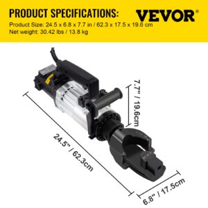 VEVOR 1.5KW Electric Rebar Bender, 1''(25mm) Hydraulic Electric Hand Held Rebar Bender, within 5s, 110V