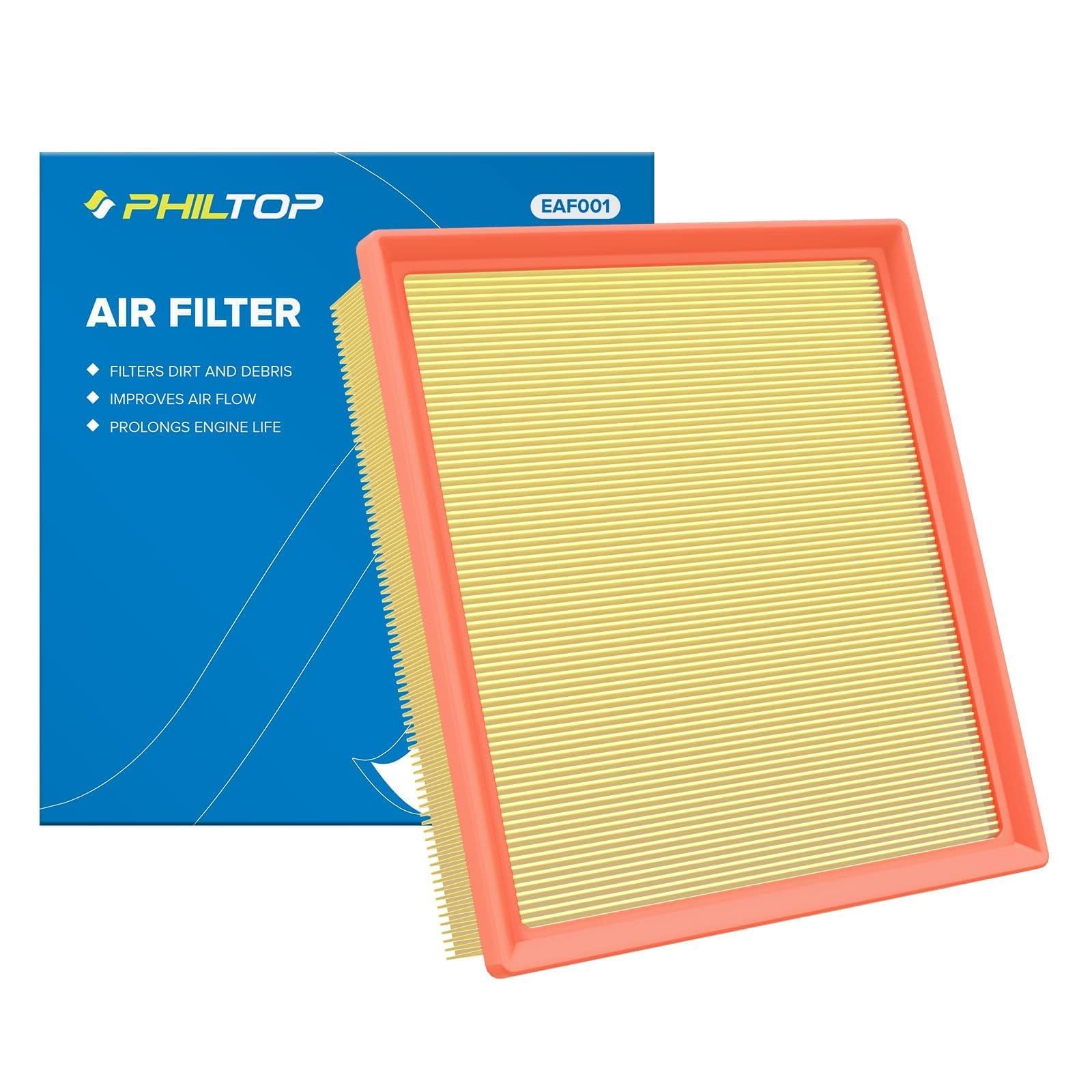 PHILTOP Engine Air Filter CA10755 Replacement for 2011-2021 Grand Cherokee 3.6L/V8 5.7L/V8 6.4L, 2012-2017 Camry V6 3.5L, 2014-2019 Highlander L4 2.7L/V6 3.5L, 2013-2018 Avalon V6 3.5L