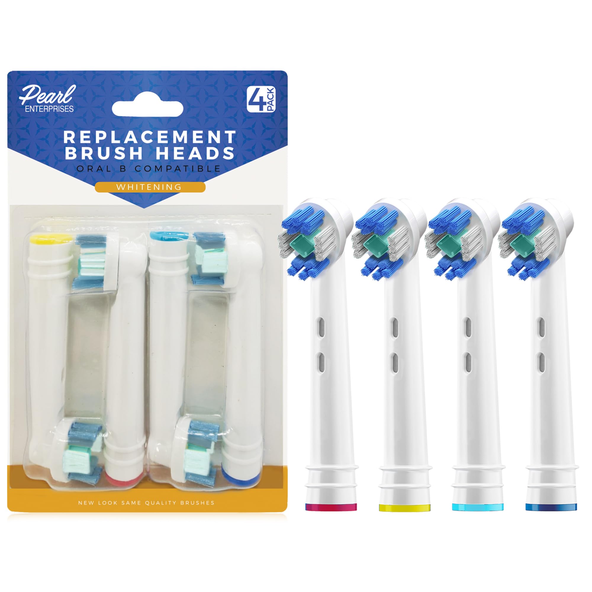 Replacement Brush Heads Compatible with Oral b Braun- 12 Electric Toothbrush Heads for Oralb- Double Clean, Floss & 3D PRO White Brushes- Fits The Kids Pro 1000 Sonic Floss, Dual, Cross, & More