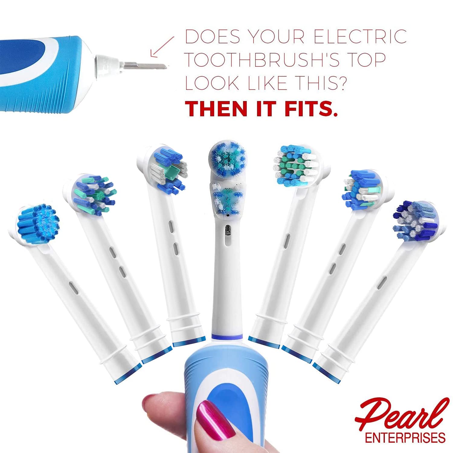 Replacement Brush Heads Compatible with Oral b Braun- 12 Electric Toothbrush Heads for Oralb- Double Clean, Floss & 3D PRO White Brushes- Fits The Kids Pro 1000 Sonic Floss, Dual, Cross, & More