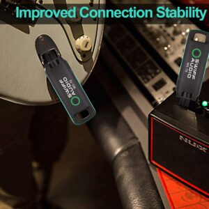 Kapama Imports SWIFF WS-70 Guitar Wireless Transmitter and Receiver – Guitar Wireless System – Low-Latency and High Audio Reproduction – Guitar Microphone with Built-in Rechargeable Lithium Battery