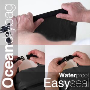 Oceandrybag - Waterproof Dry Bag backpack - Floating Dry Sack Portable for Kayaking, Beach, Rafting, Boating, Hiking, Camping, Fishing with Waterproof Phone Case - Keep Your Gear Clean & Dry