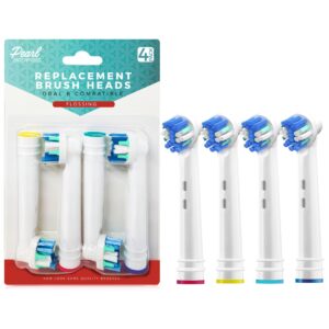 Replacement Brush Heads Compatible with Oral b Braun- 12 Electric Toothbrush Heads for Oralb- Double Clean, Floss & 3D PRO White Brushes- Fits The Kids Pro 1000 Sonic Floss, Dual, Cross, & More